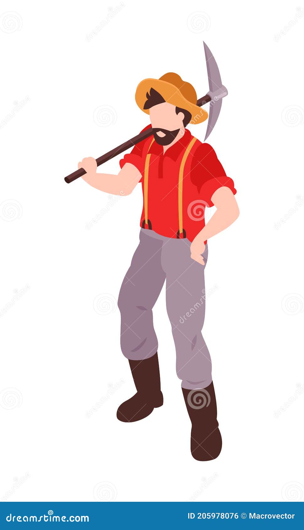 Gold Mining Rush Vector Illustration Stock Vector - Illustration of ...