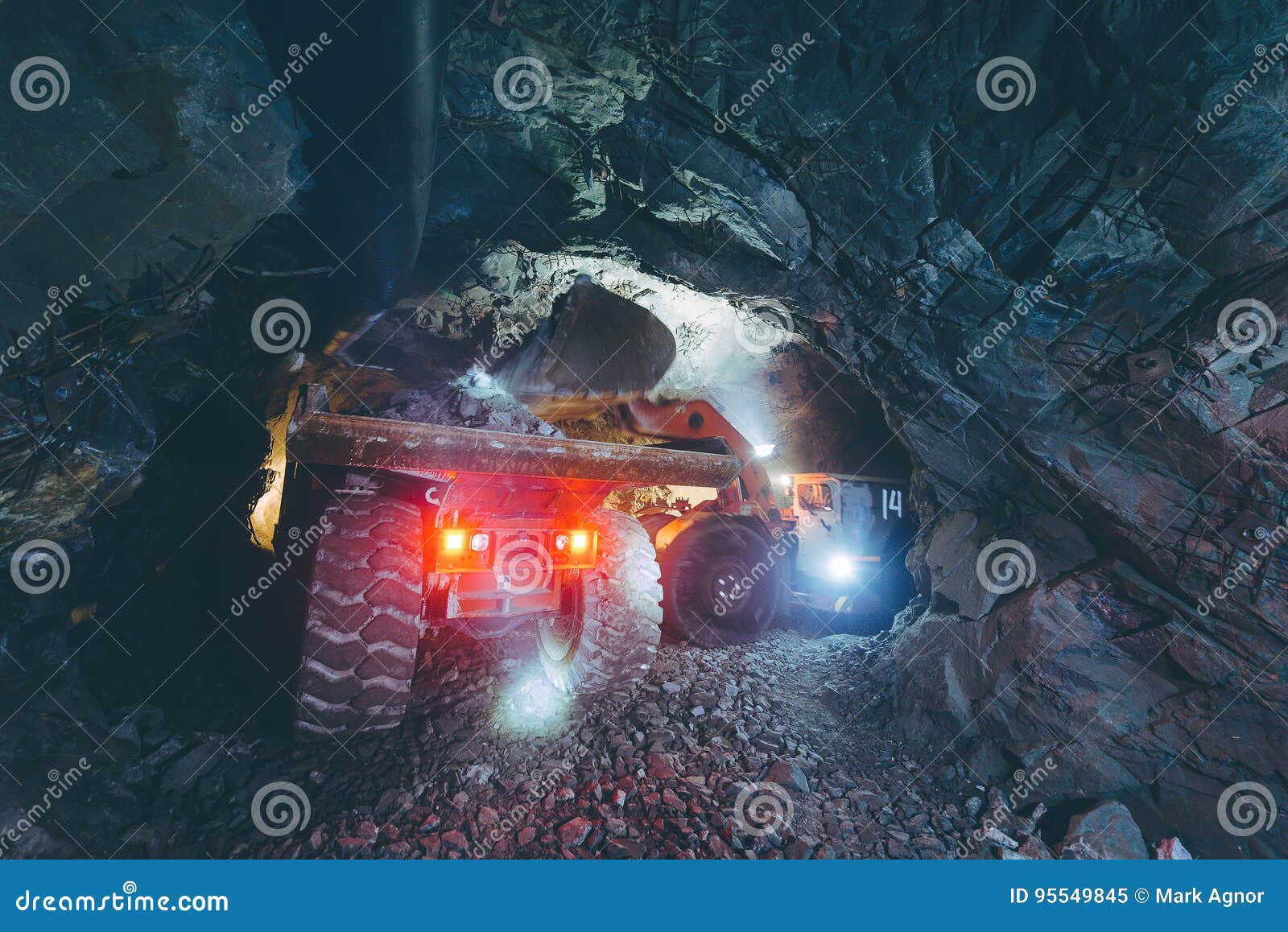Gold mining underground stock image. Image of golden - 95549845