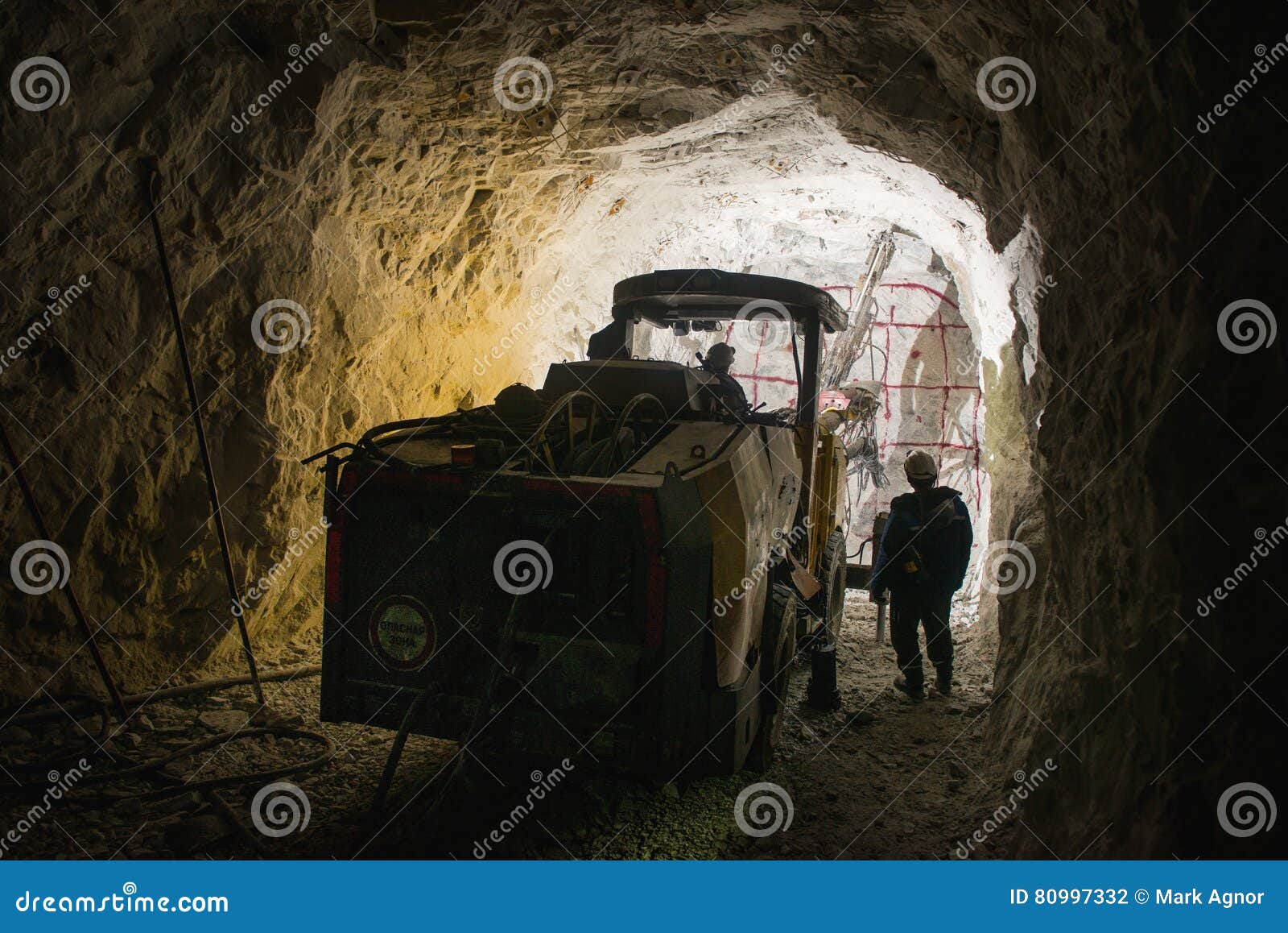 Gold mining underground stock photo. Image of equipment - 80997332
