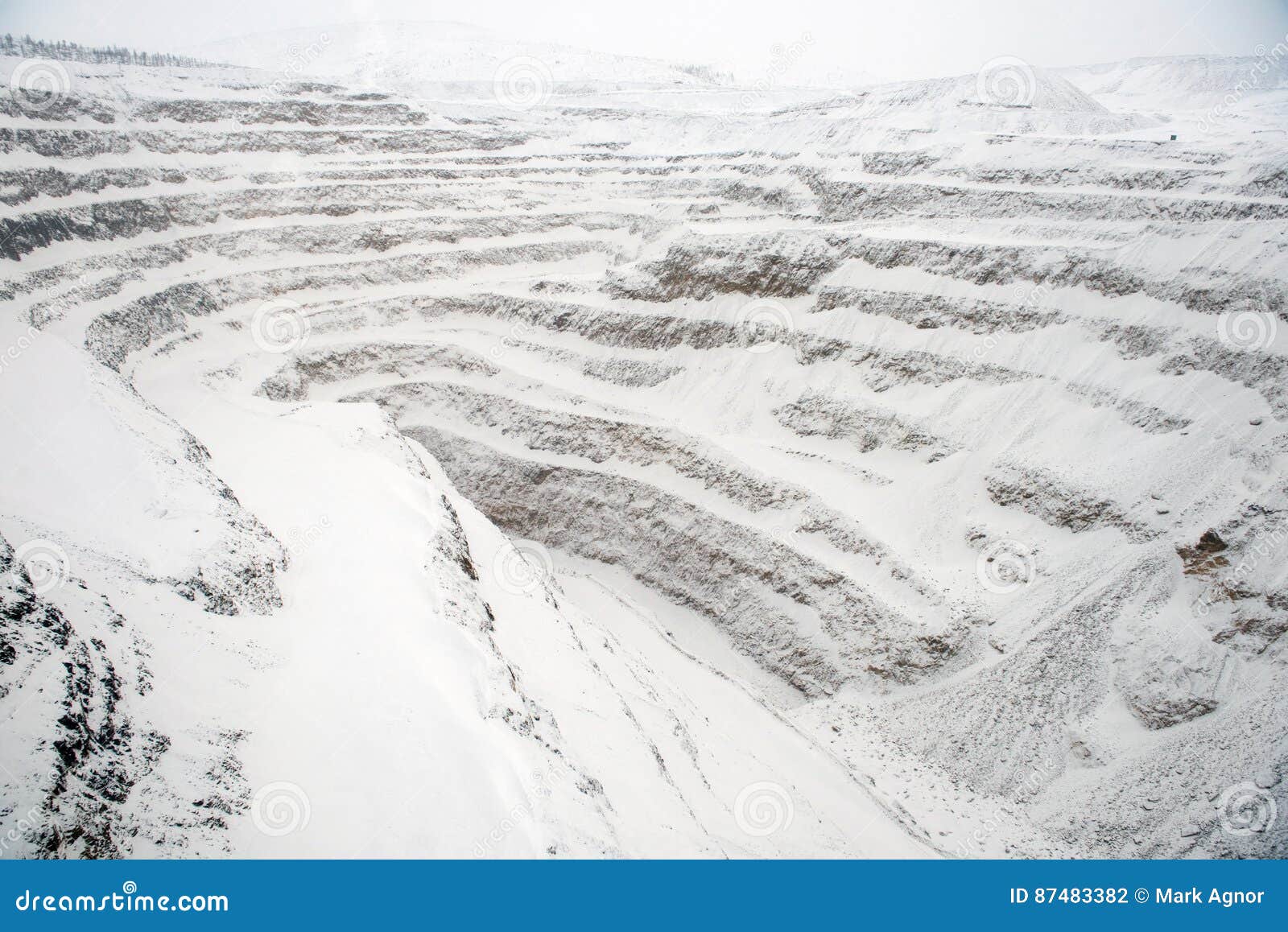 Gold mining in the winter stock photo. Image of mineral - 87483382