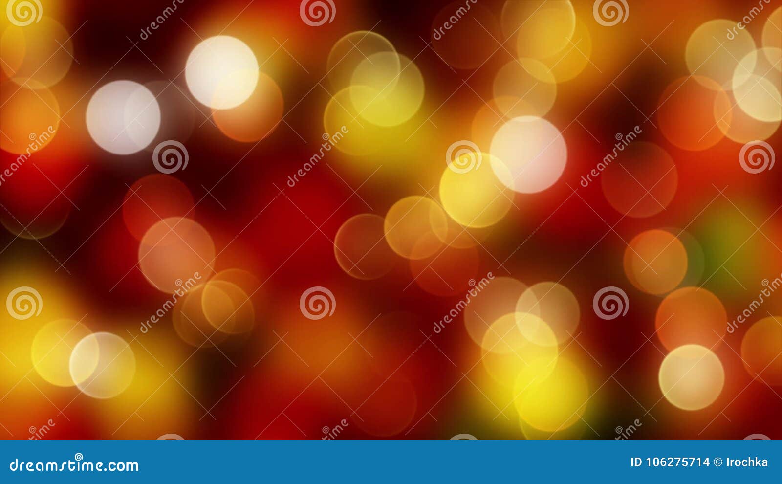 Gold Mix Red Abstract Bokeh Background With Defocused Lights Stock