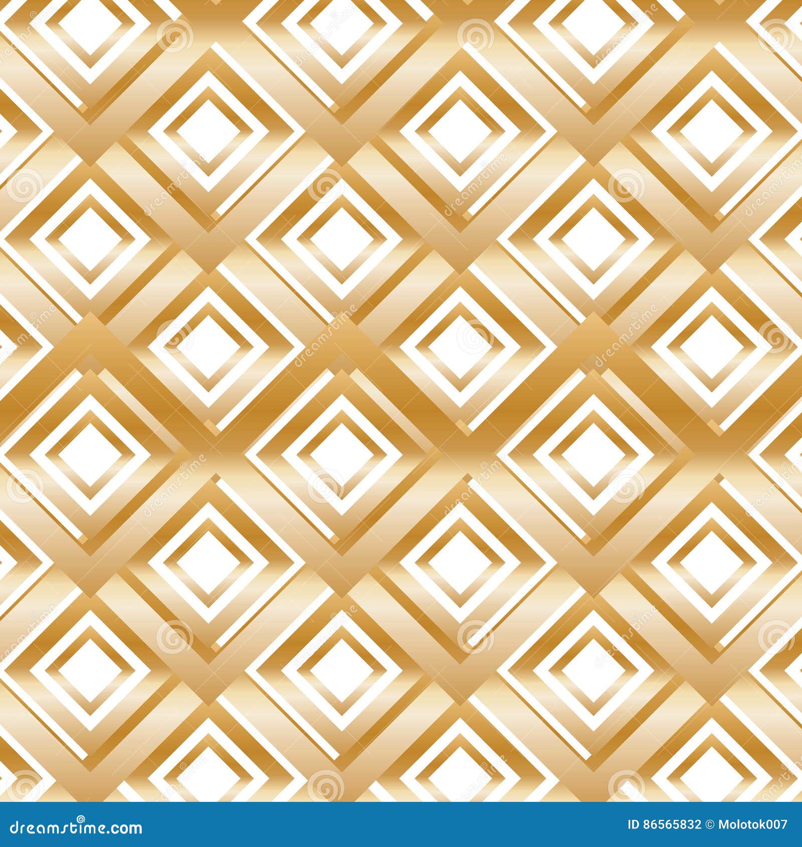 Gold Modern Pattern with Rhombuses. Stock Vector - Illustration of ...