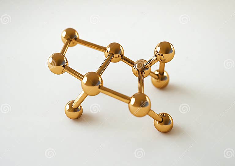Gold Molecular Structure Science Technology Network Connection Abstract ...