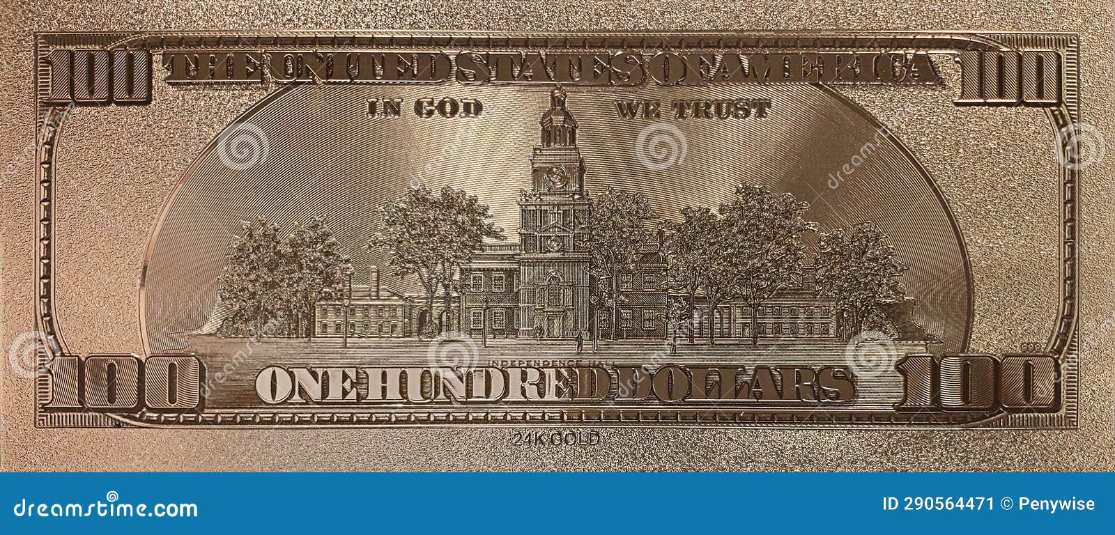 Gold Money Back stock image. Image of back, printed - 290564471