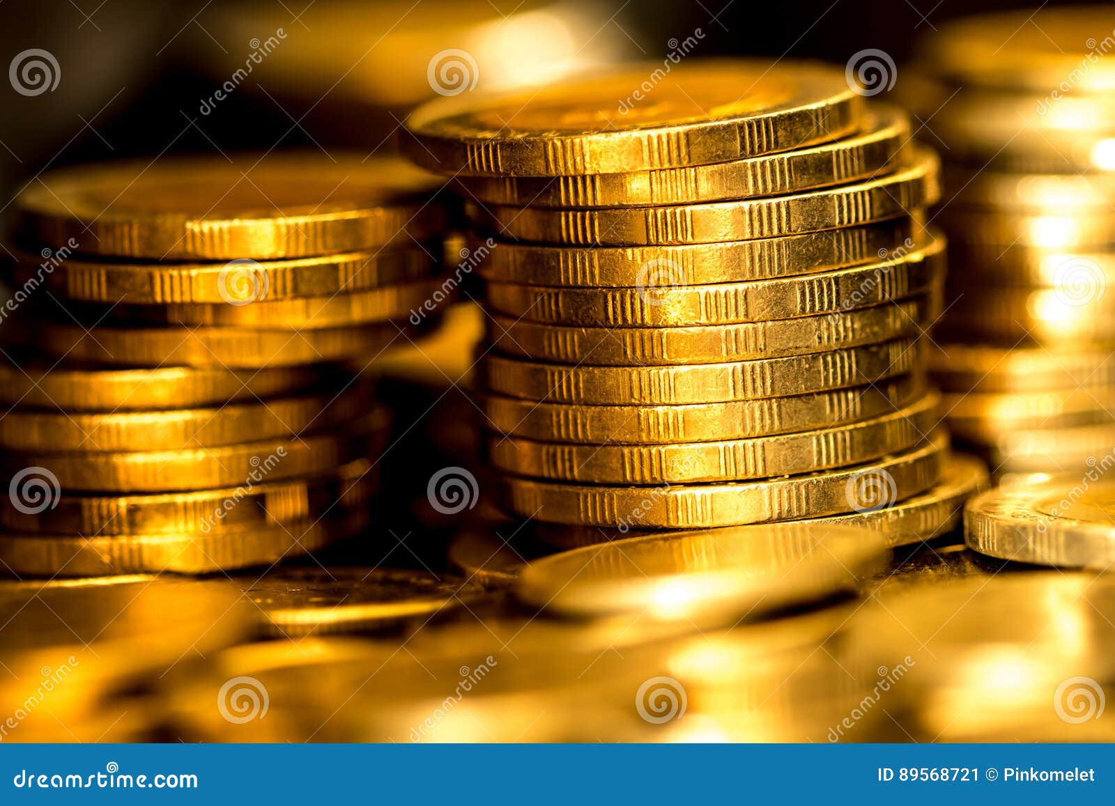 Coin Stacking On Smiley Face And Sad Face For Good Financial Planing ...