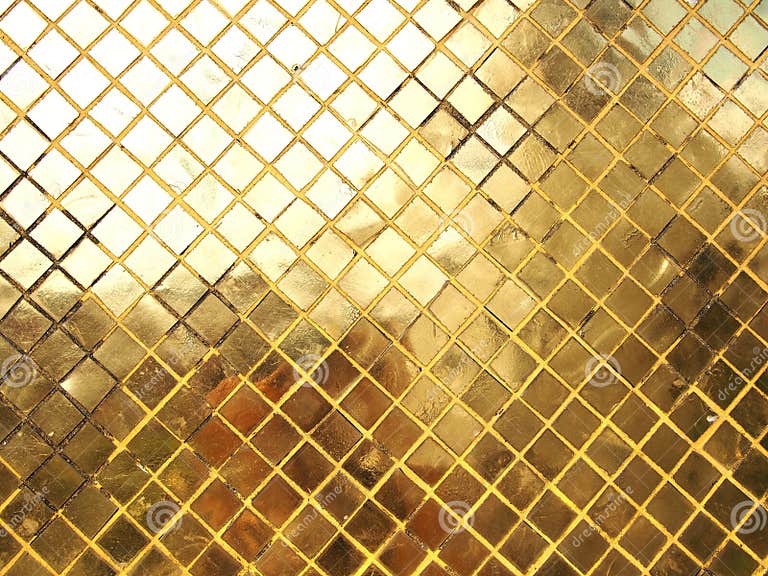 Gold Mosaic tile texture stock photo. Image of pattern - 57057416