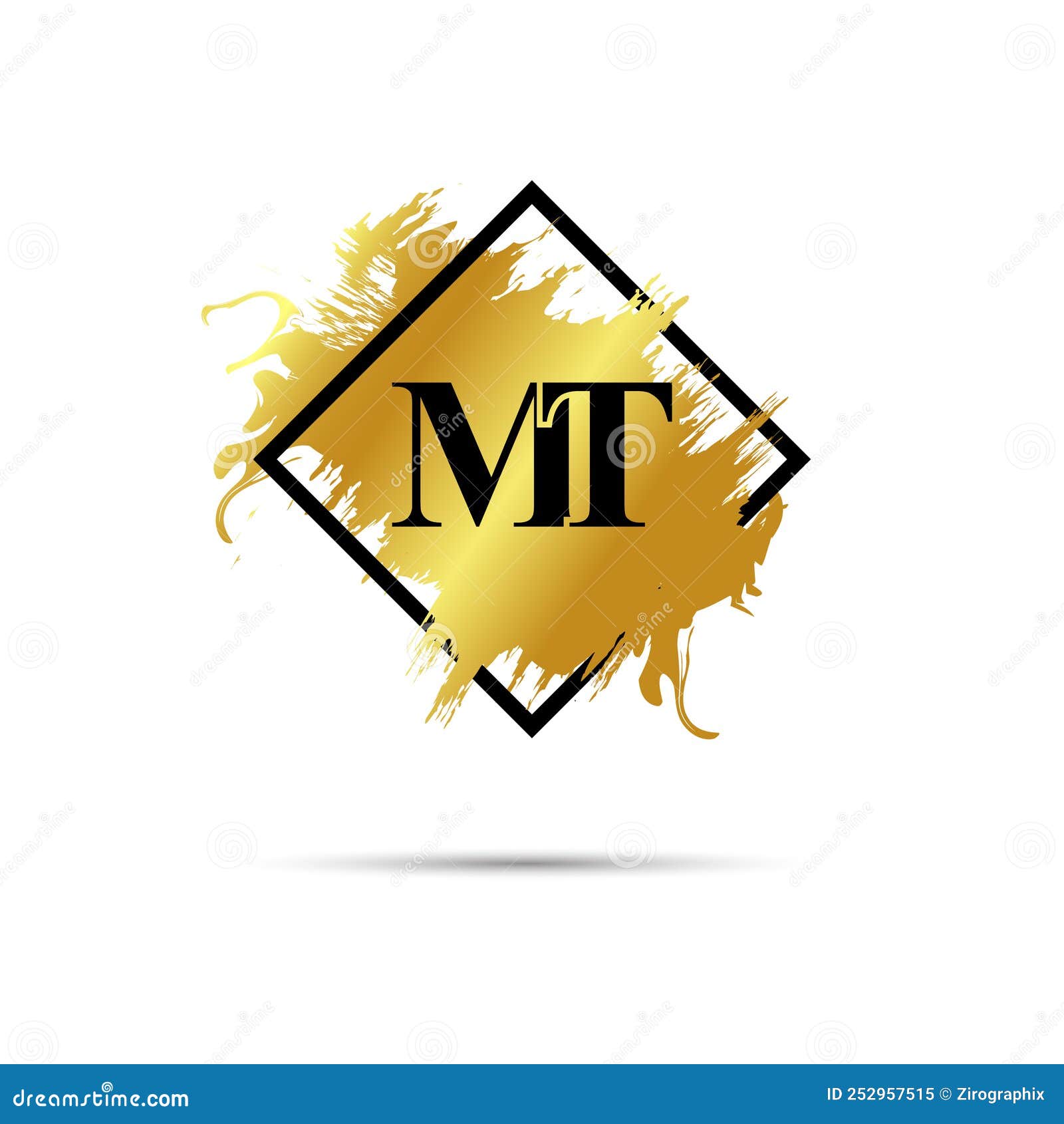 Gold MT Logo Symbol Vector Art Design Stock Illustration - Illustration ...