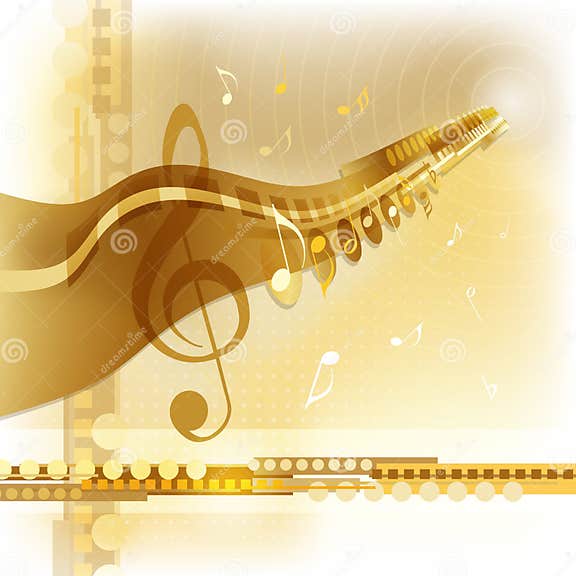 Gold music background stock vector. Illustration of design - 19145964