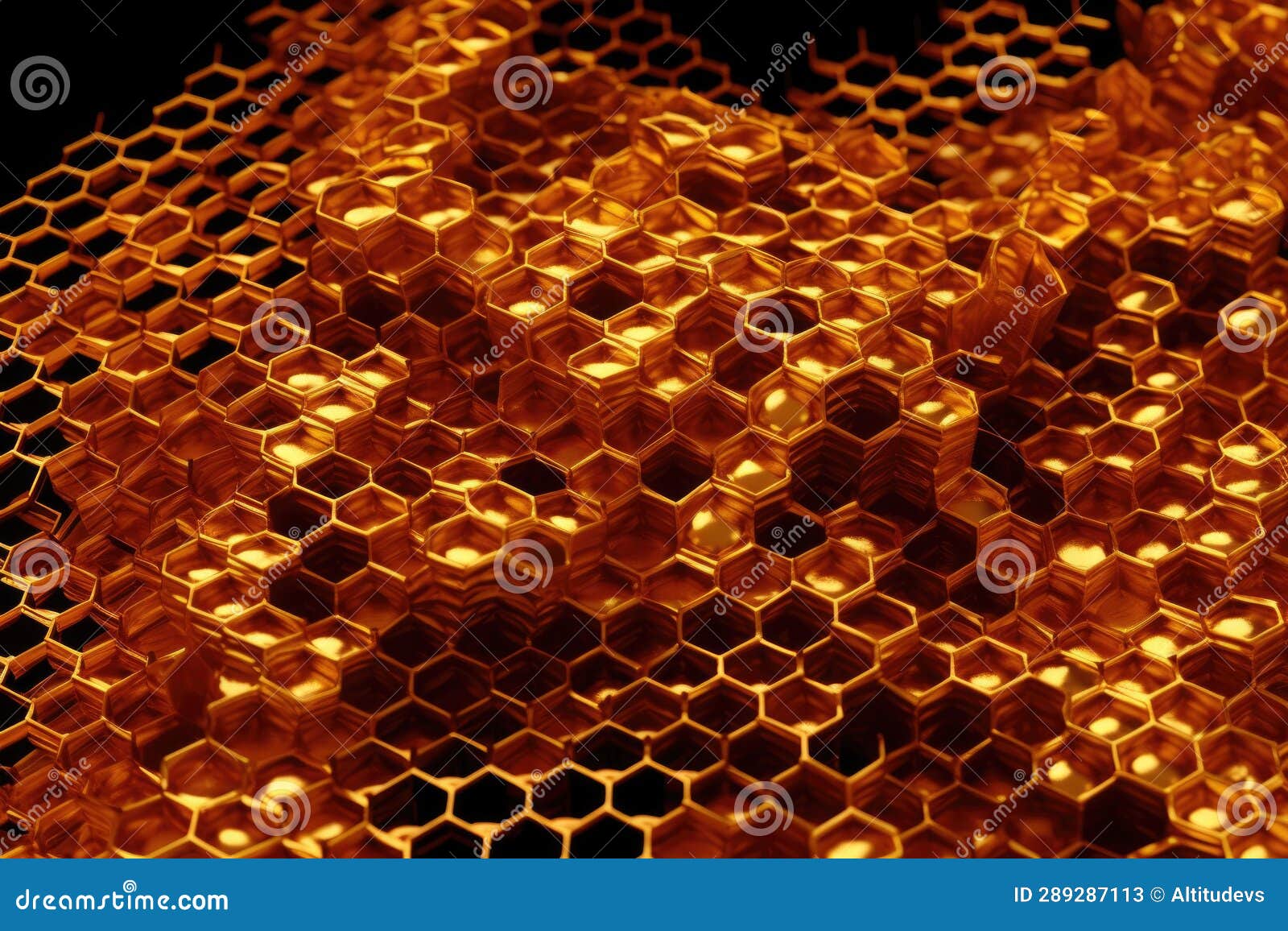 Gold Nanoparticles Arranged in a Hexagonal Pattern Stock Illustration ...