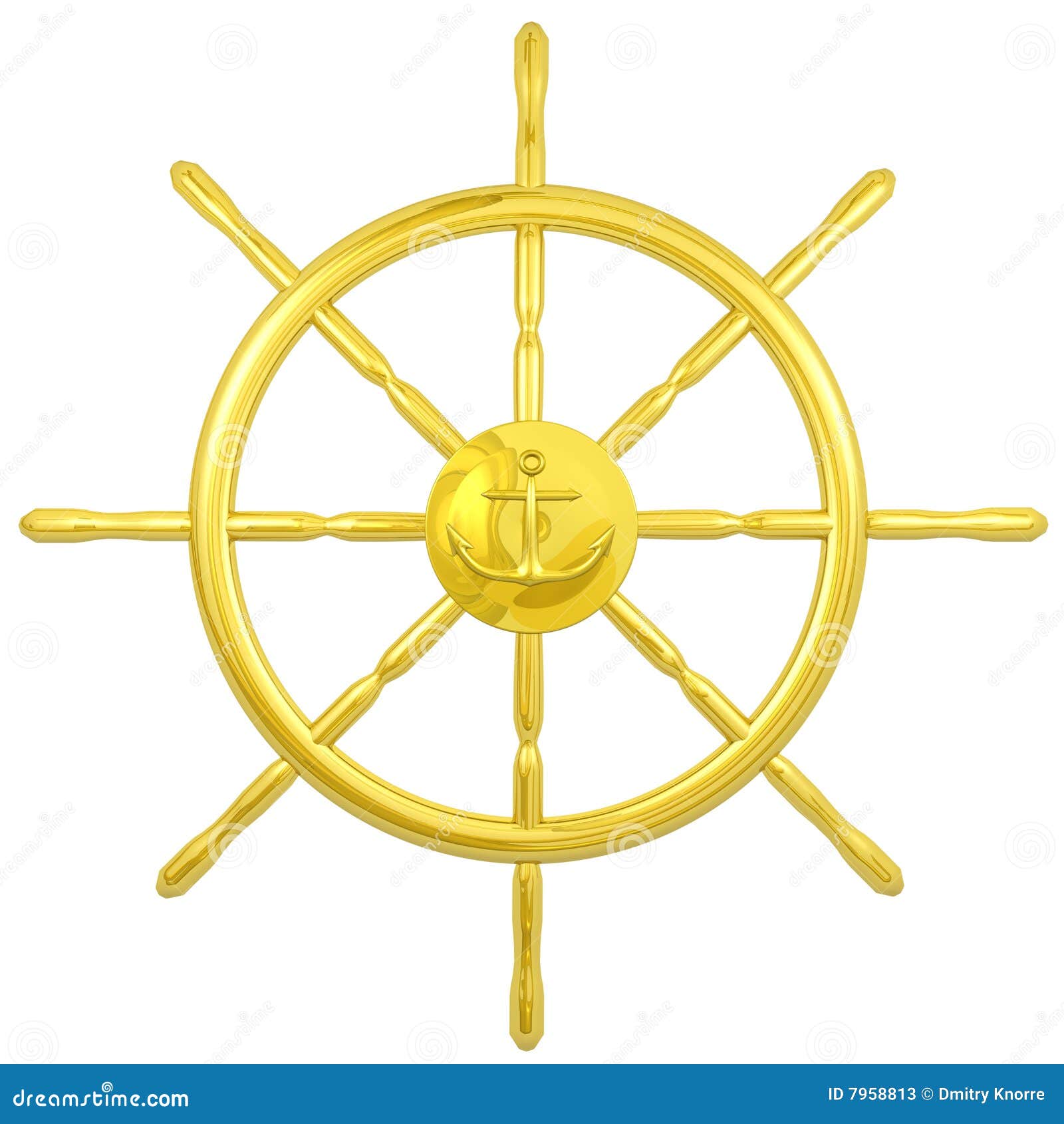 Gold navy wheel stock illustration. Illustration of rudder - 7958813