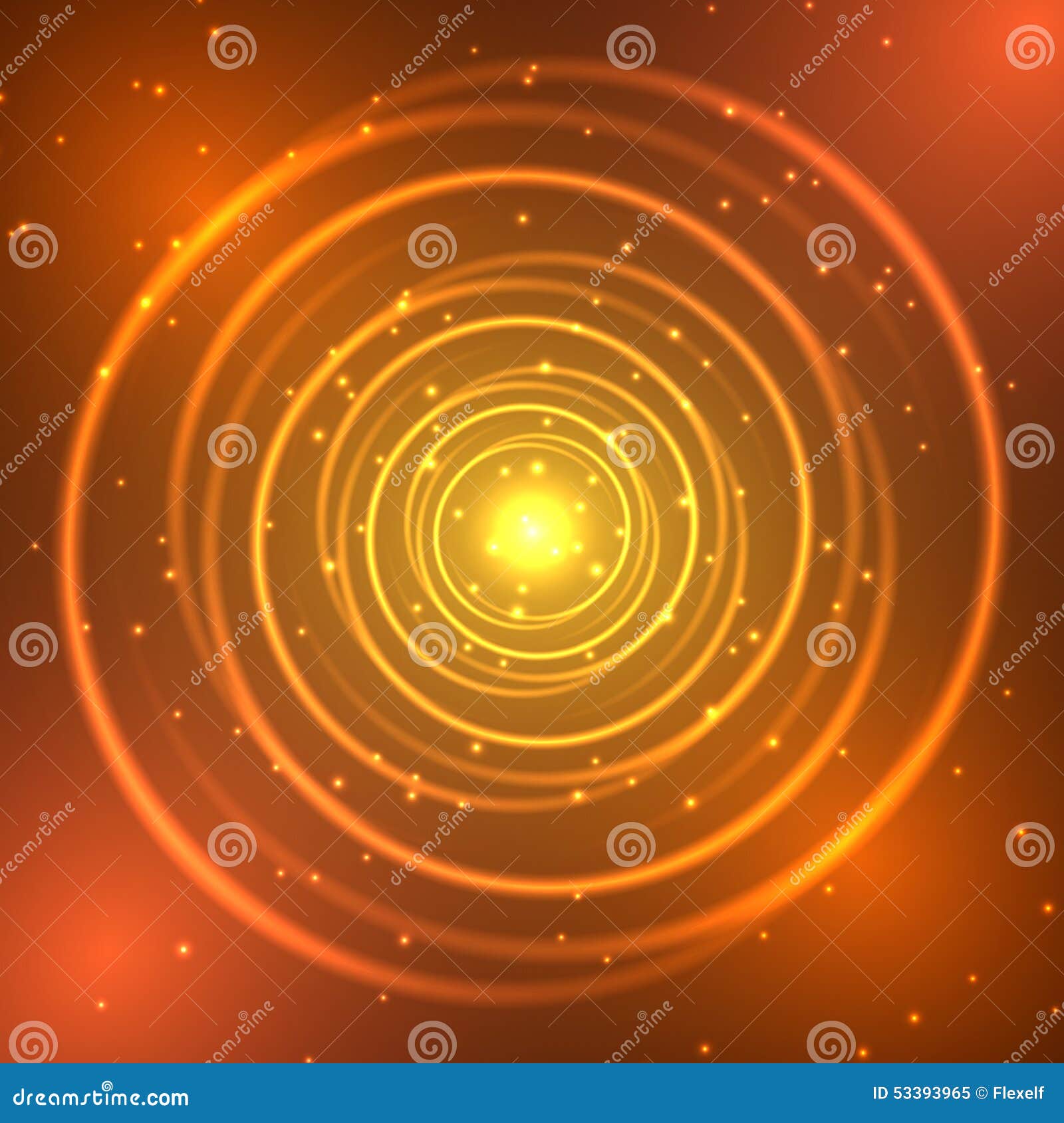 Gold neon circle stock vector. Illustration of bright - 53393965