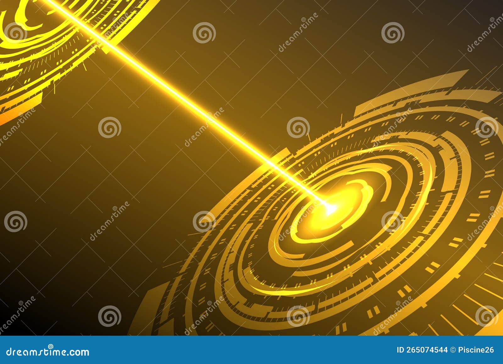 Gold Network Light of Circle Abstract Technology Background Stock ...