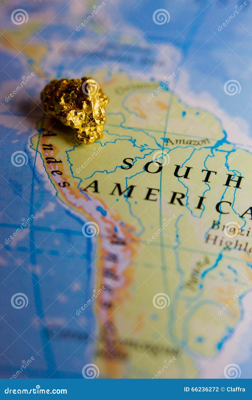 Gold Nugget and Map of Peru Stock Photo - Image of economy, financial ...