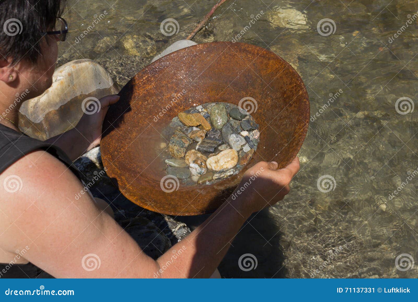 Gold Nugget Mining from the River Stock Image - Image of goldrush ...
