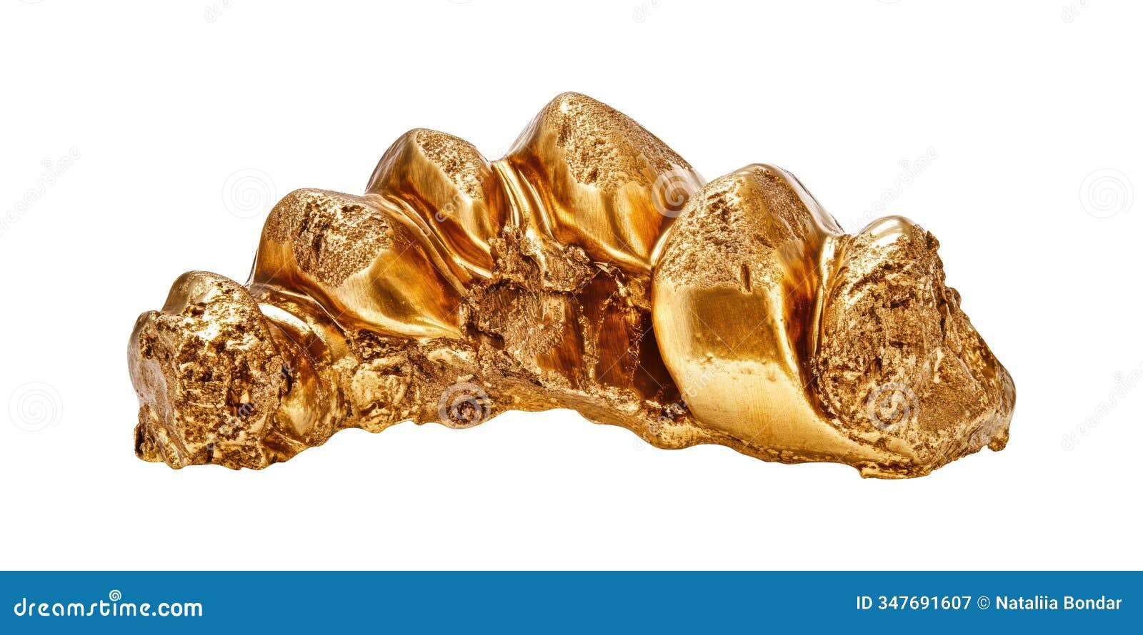 Gold Nugget with Rough Texture Isolated on Transparent Background Stock ...