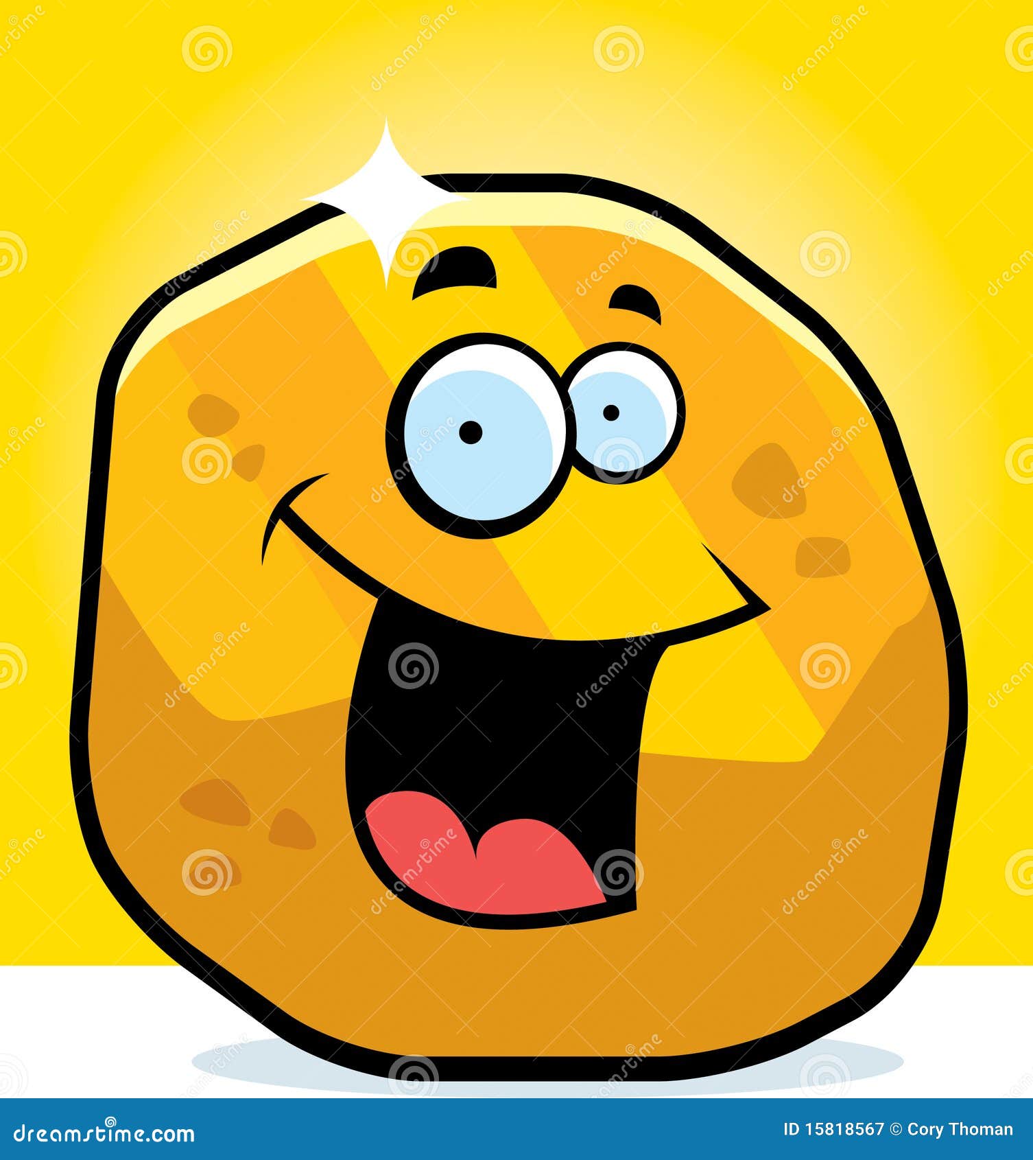 Gold Nugget Smiling stock vector. Illustration of nugget - 15818567