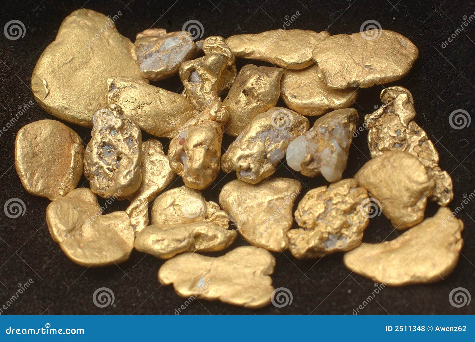 Gold nuggets stock photo. Image of coloured, colours, oceania - 2511348