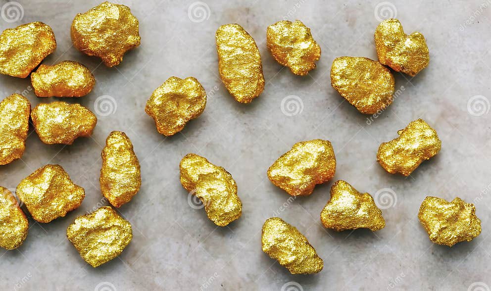 The Gold Nuggets , Ai Generated Stock Illustration - Illustration of ...
