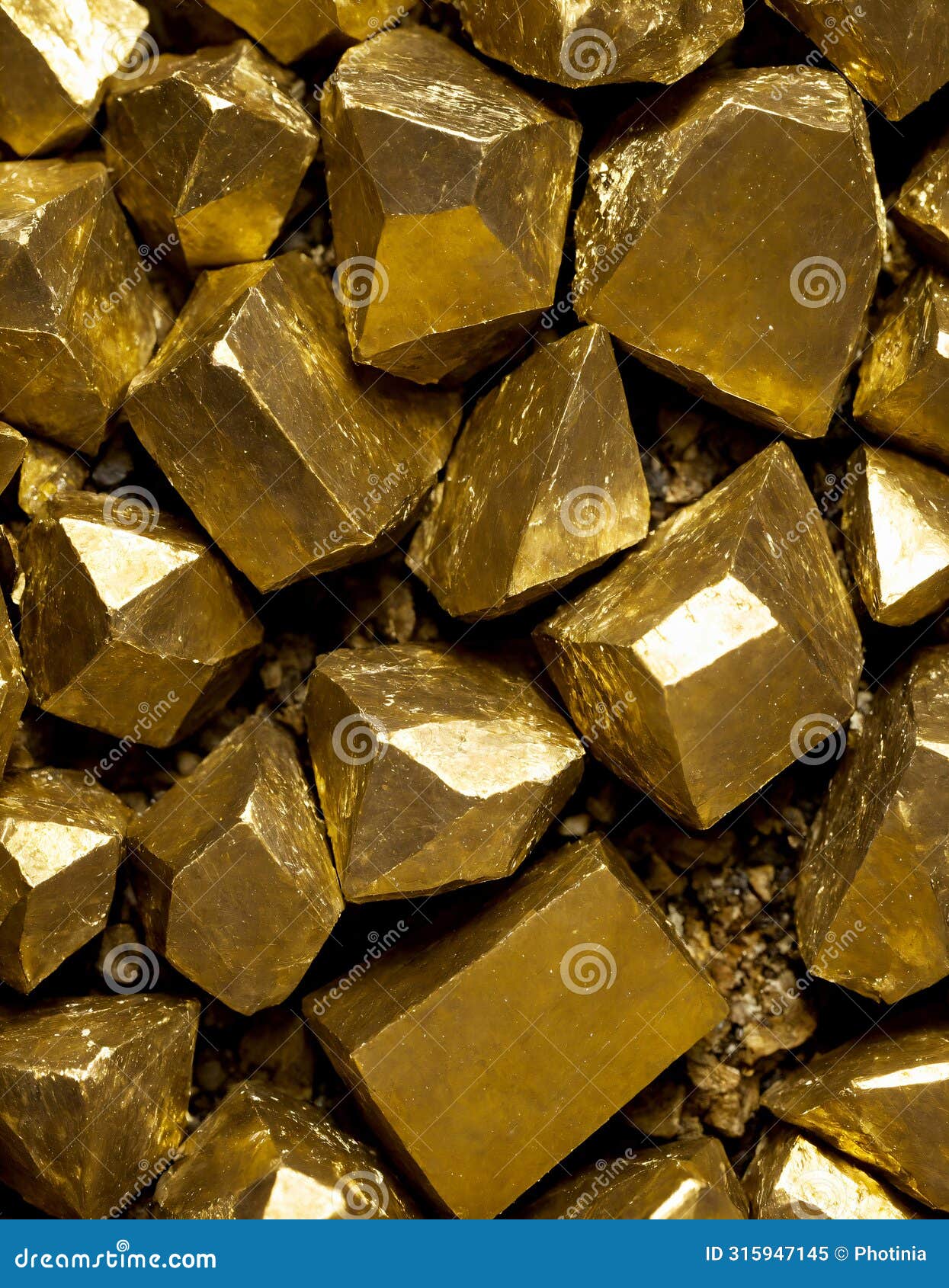 Multiple Gold Chunks Against a Background. Stock Illustration ...