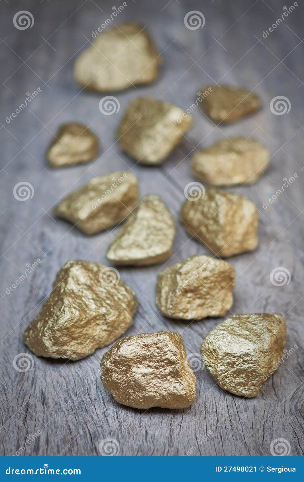 Gold Nuggets Scattered Stones. Stock Image - Image of expensive, gold ...