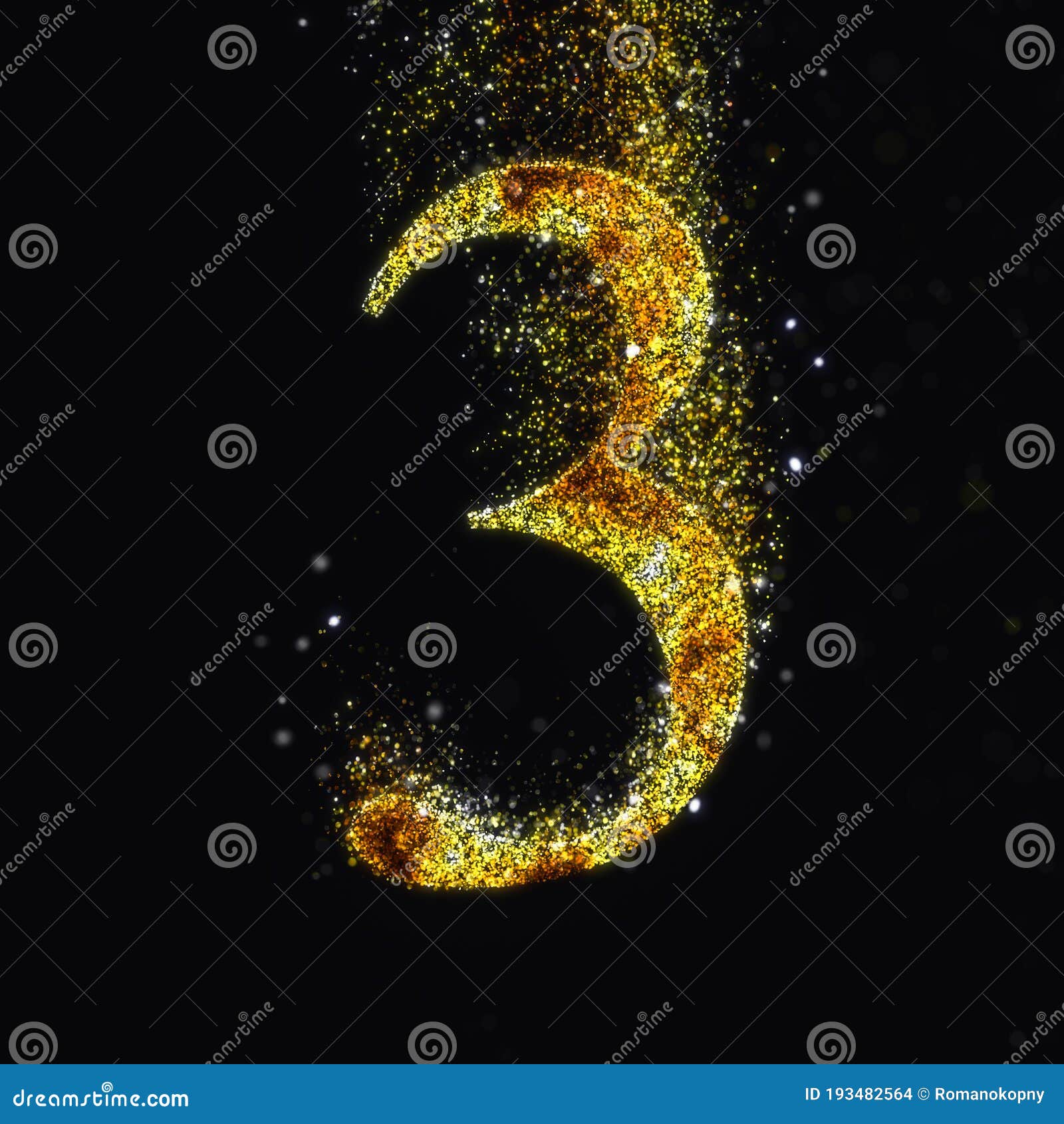 101 Gold Number 3d Rendering In The Dark Symbol For Beginner Concept ...