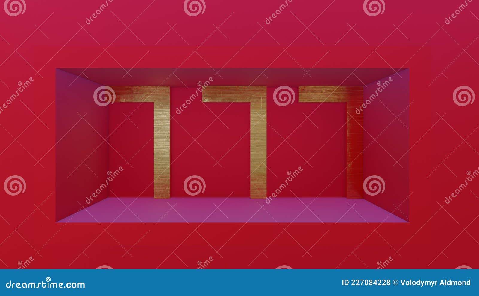 Gold Number 777 Abstraction Wallpaper Stock Illustration - Illustration ...