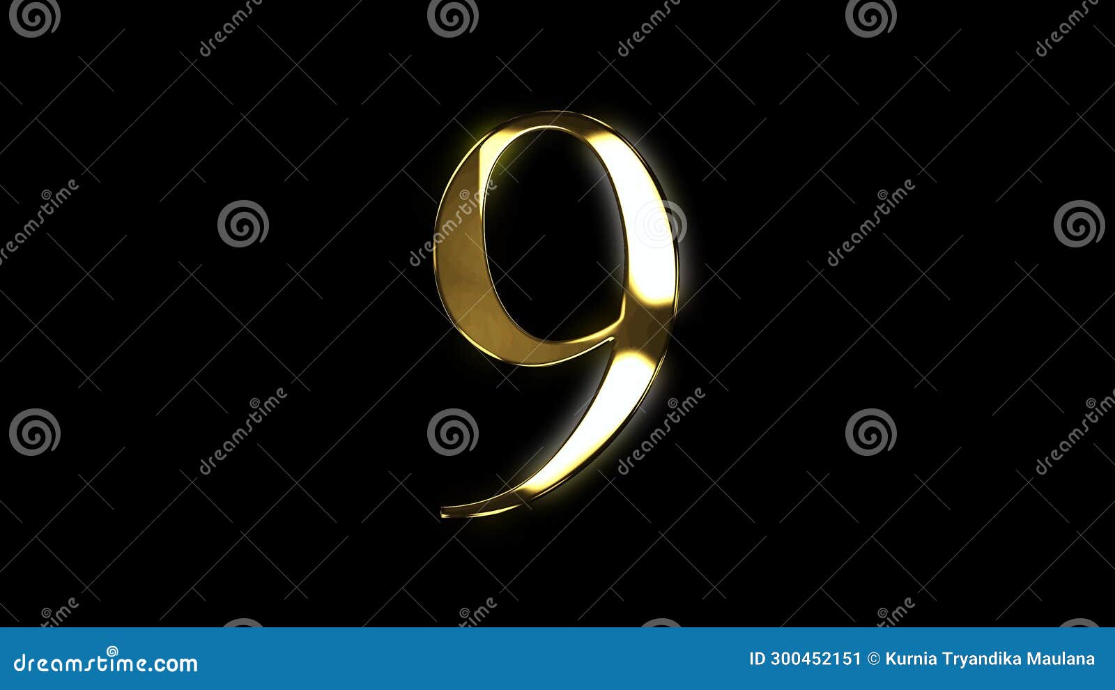 9 Gold Number Animated Gold Number Looping Number Text 3d 4k Stock ...