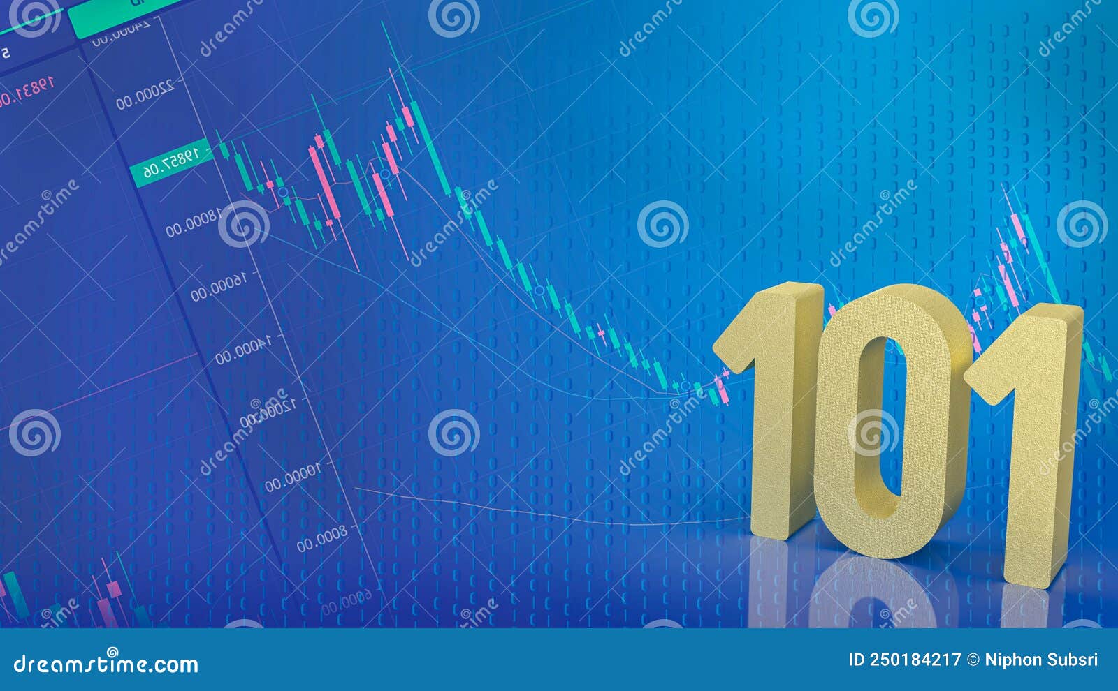 101 Gold Number on Business Background for Beginner Concept 3d ...