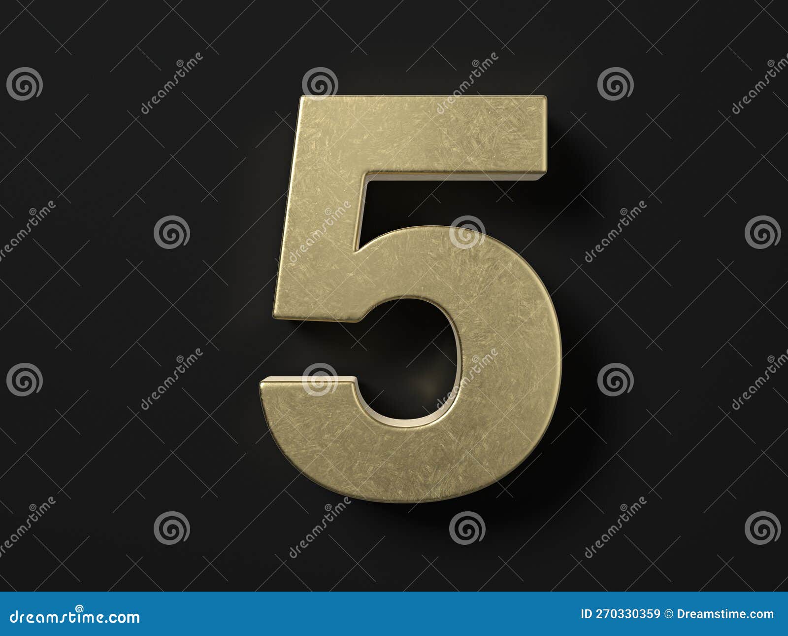 Gold number five stock illustration. Illustration of five - 270330359