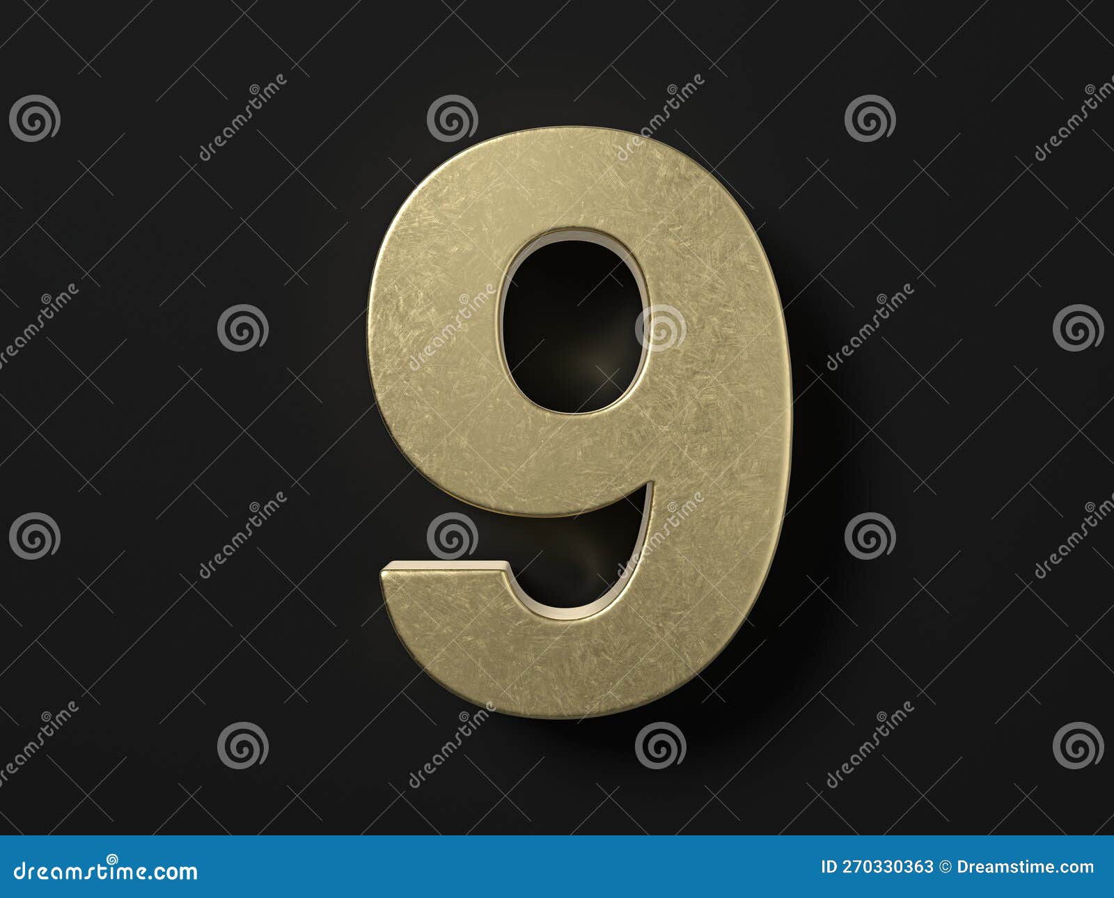 Gold number nine stock illustration. Illustration of metallic - 270330363