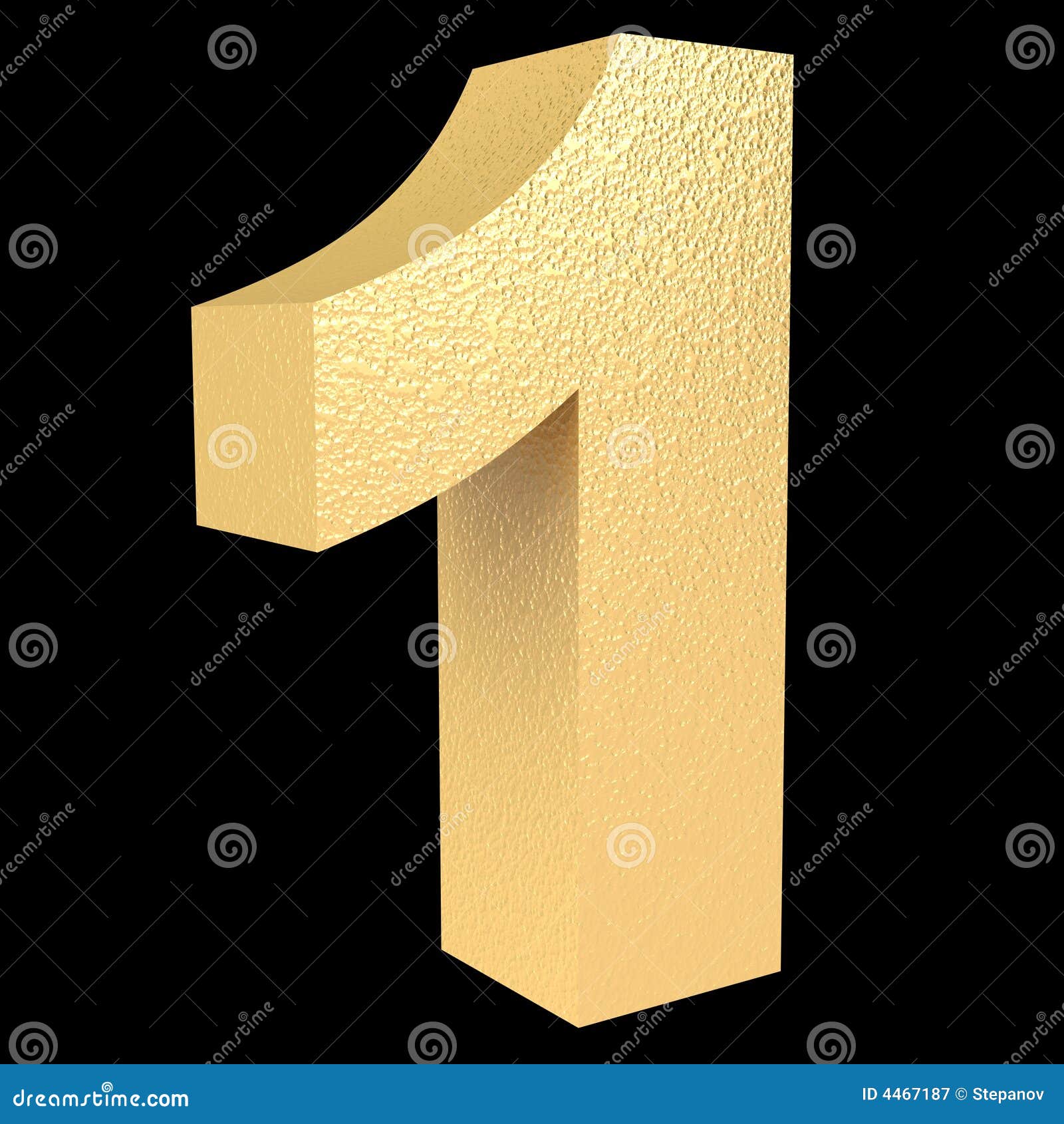 Gold number one stock image. Image of achievement, number - 4467187