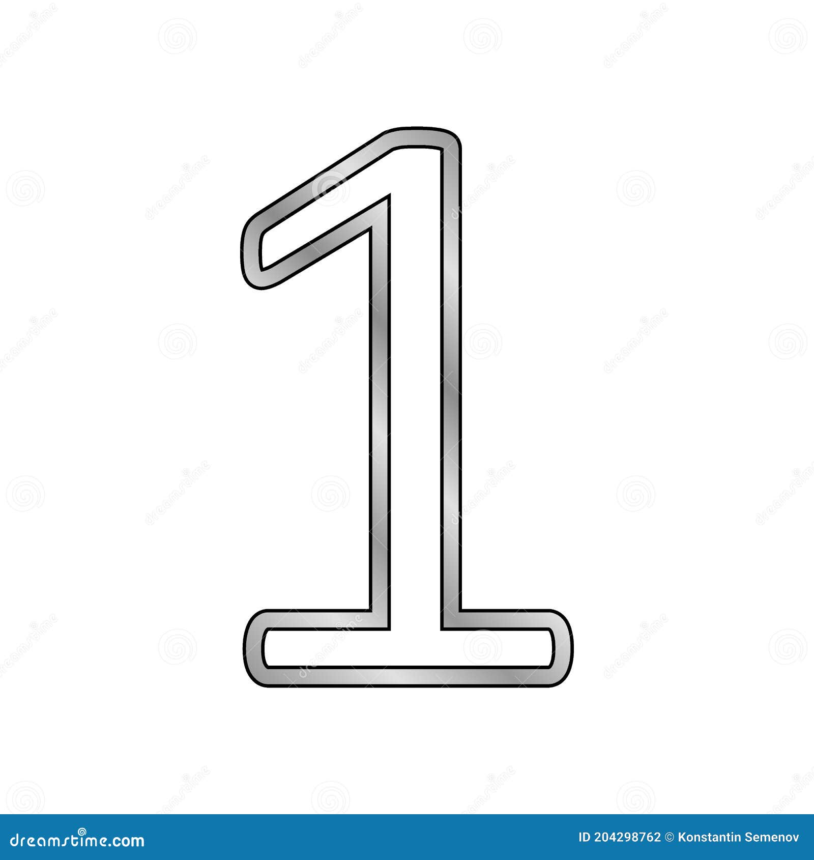 Gold number one symbol stock illustration. Illustration of math - 204298762
