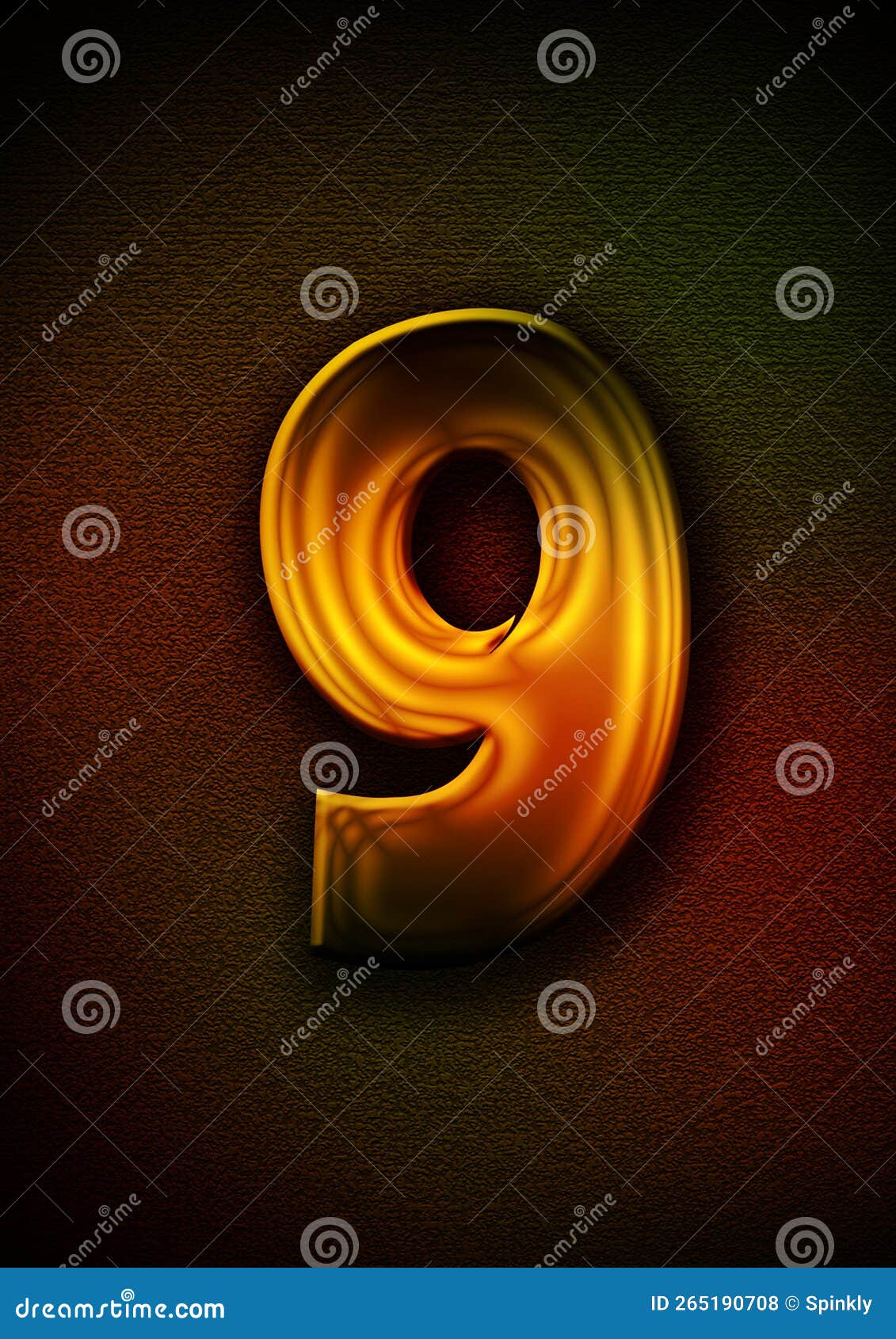 Gold Number 9 on Textured Gradient Background Wallpaper Stock ...