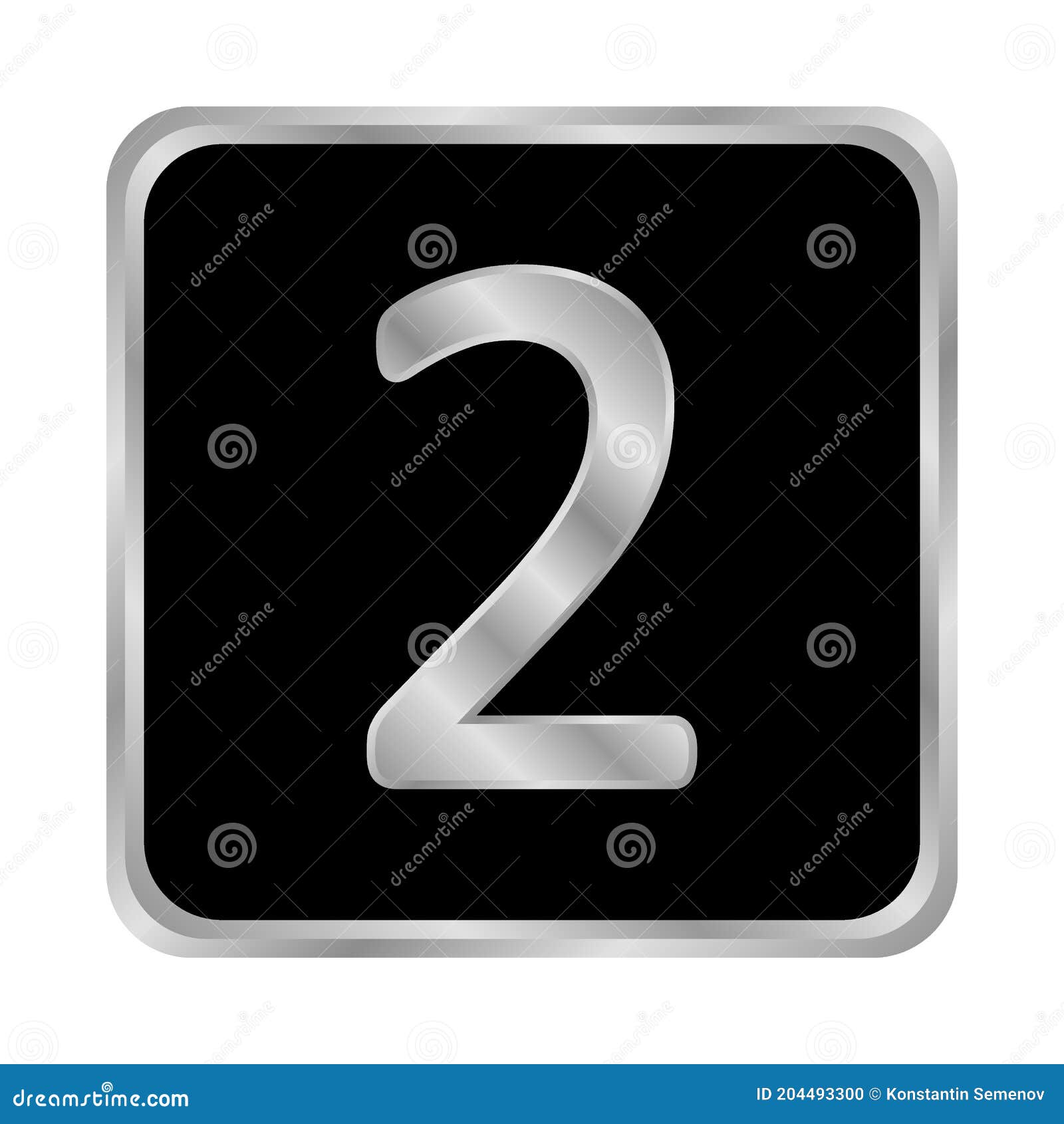 Gold number two button stock illustration. Illustration of sign - 204493300