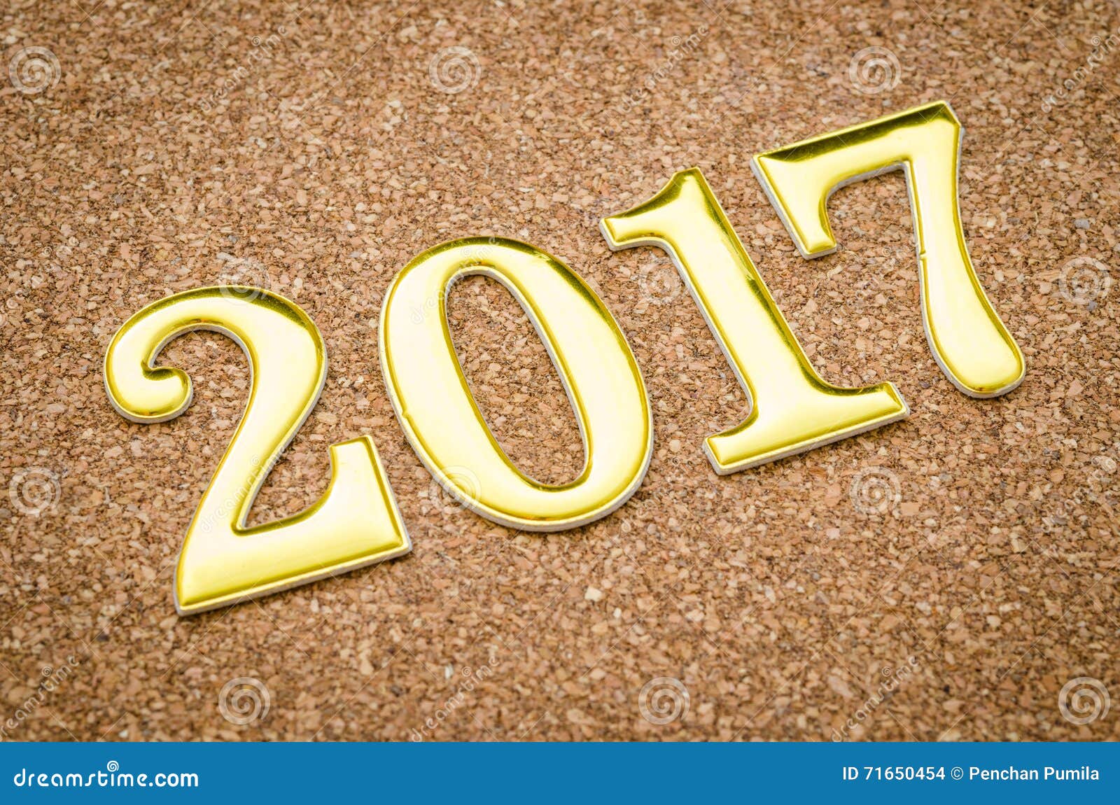 2017 Gold number. stock photo. Image of decoration, holiday - 71650454