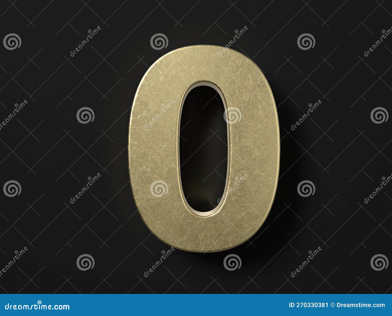 Gold number zero stock illustration. Illustration of single - 270330381