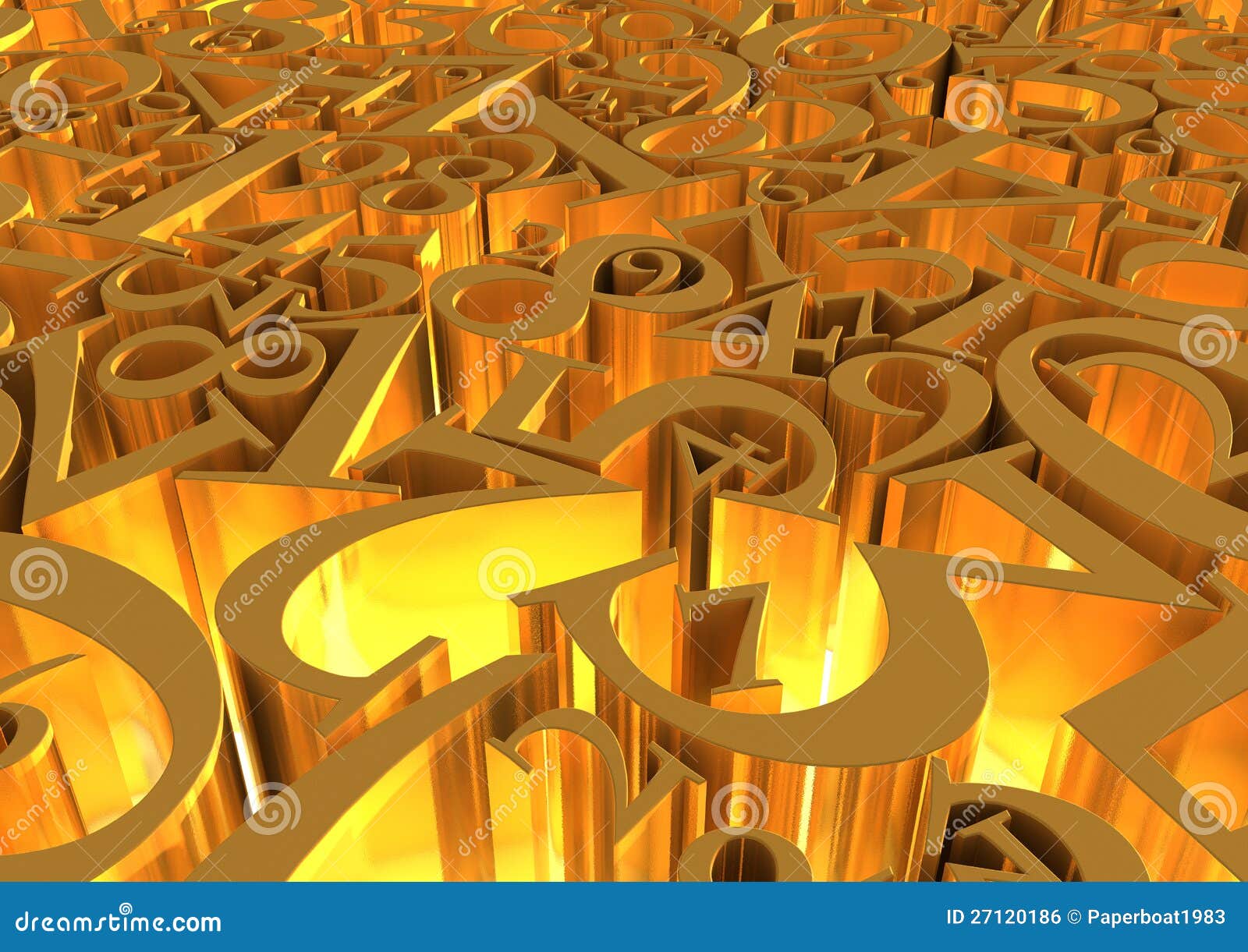 Gold numbers background stock illustration. Illustration of mathematics ...