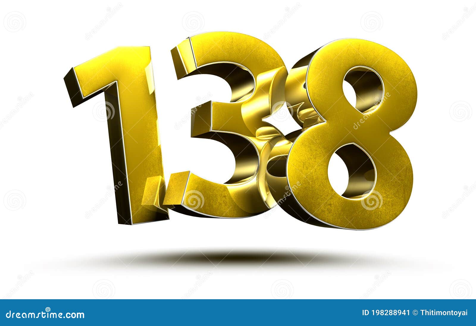 Numbers 138 3d. stock illustration. Illustration of digits - 198288941