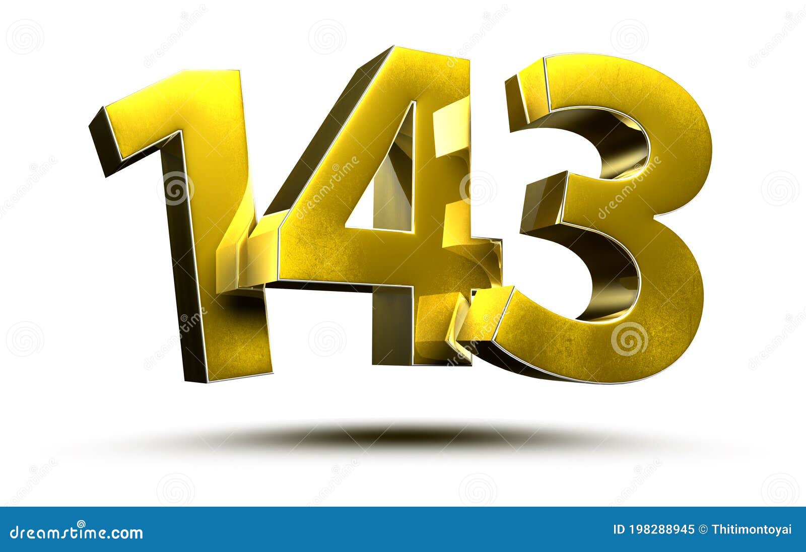 Numbers 143 3d. stock illustration. Illustration of financial - 198288945