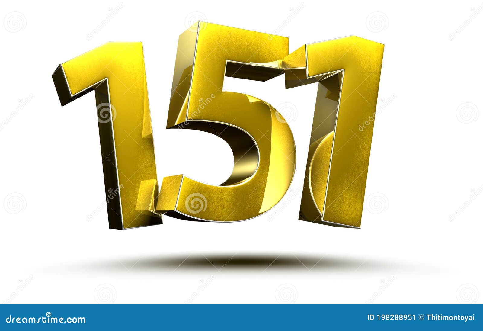 Numbers 151 3d. stock illustration. Illustration of number - 198288951
