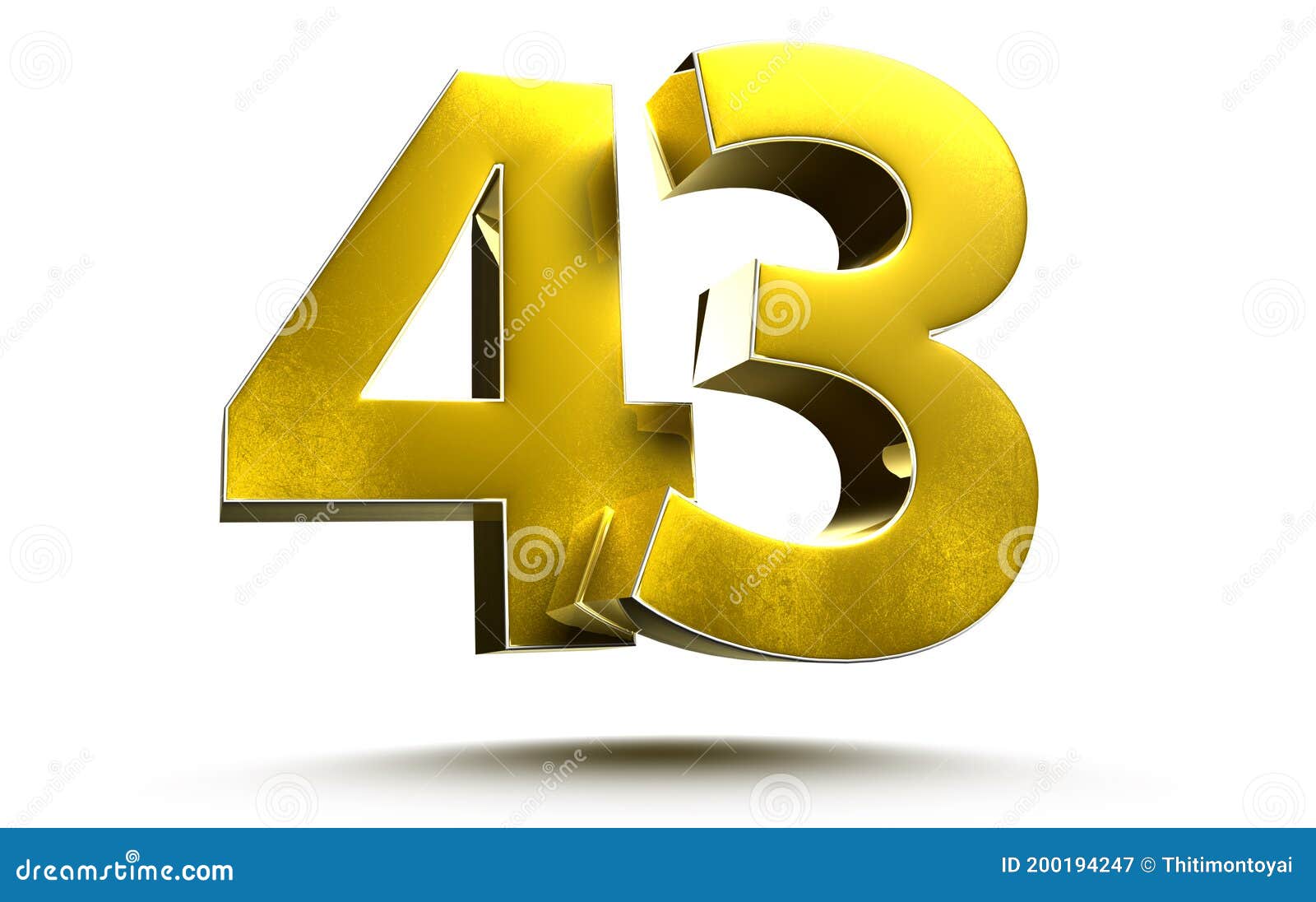 Numbers 43. stock illustration. Illustration of collect - 200194247
