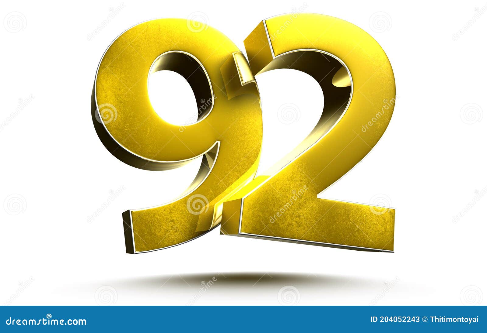Numbers 92. stock illustration. Illustration of market - 204052243