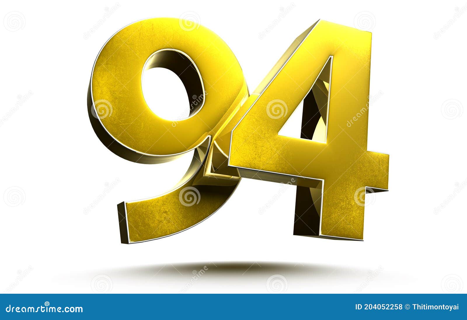 Numbers 94. stock illustration. Illustration of clipping - 204052258
