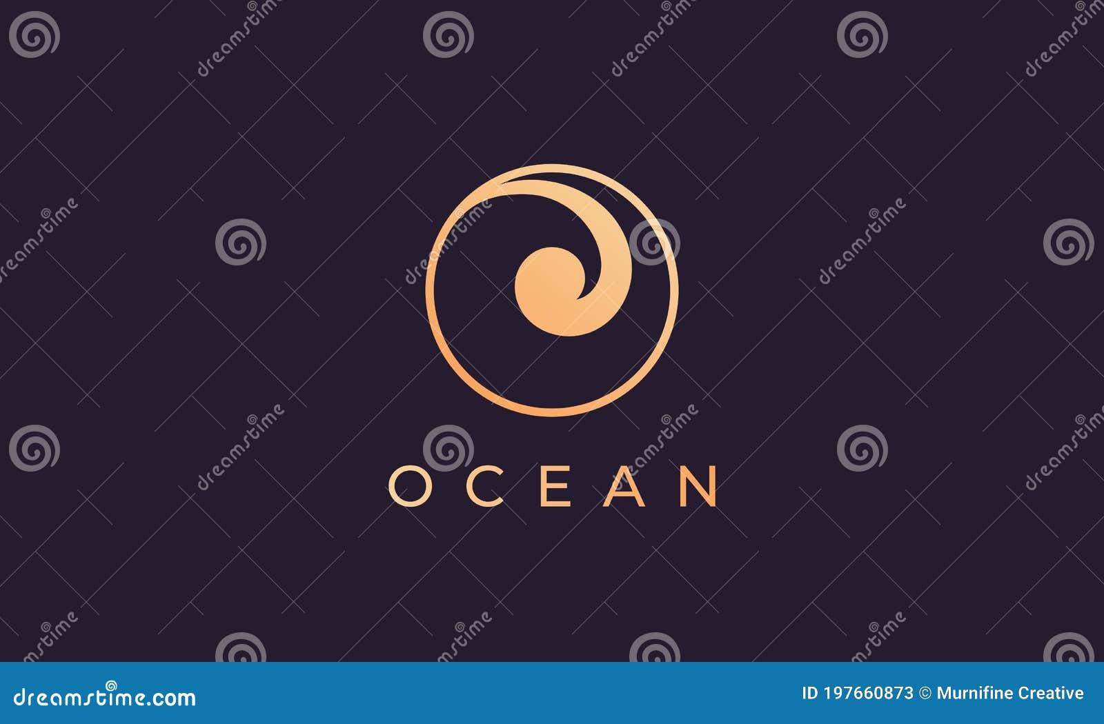 Gold Ocean Wave Logo Template with Luxurious and Premium Shape Stock ...