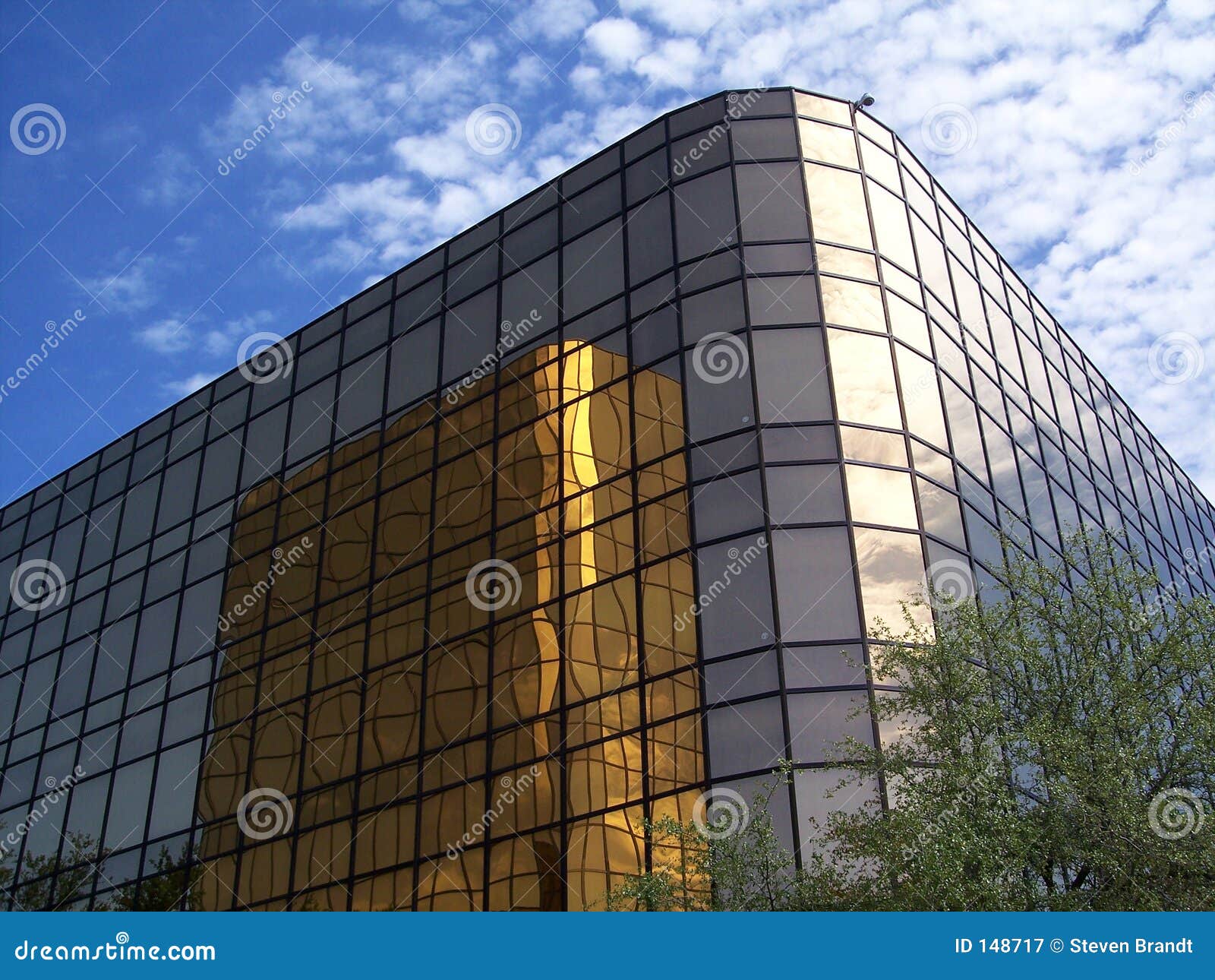 Gold office building 3 stock image. Image of modern, tower - 148717