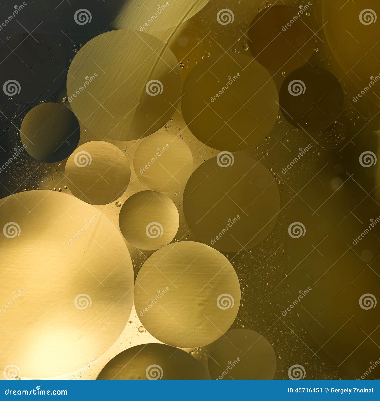 Gold, Oil Black Gradient in the Water Drops Background -abstract Stock ...