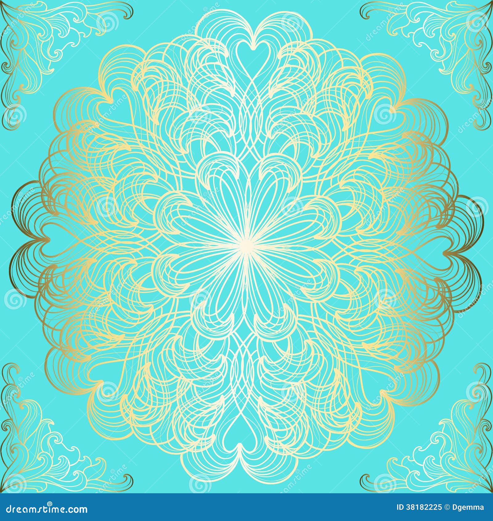 Gold Ornament Frame In Diamond Shaped Vector Design | CartoonDealer.com ...
