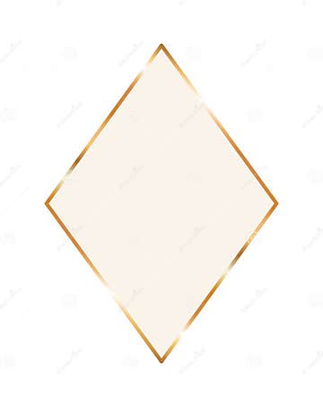 Gold Ornament Frame in Diamond Shaped Vector Design Stock Vector ...