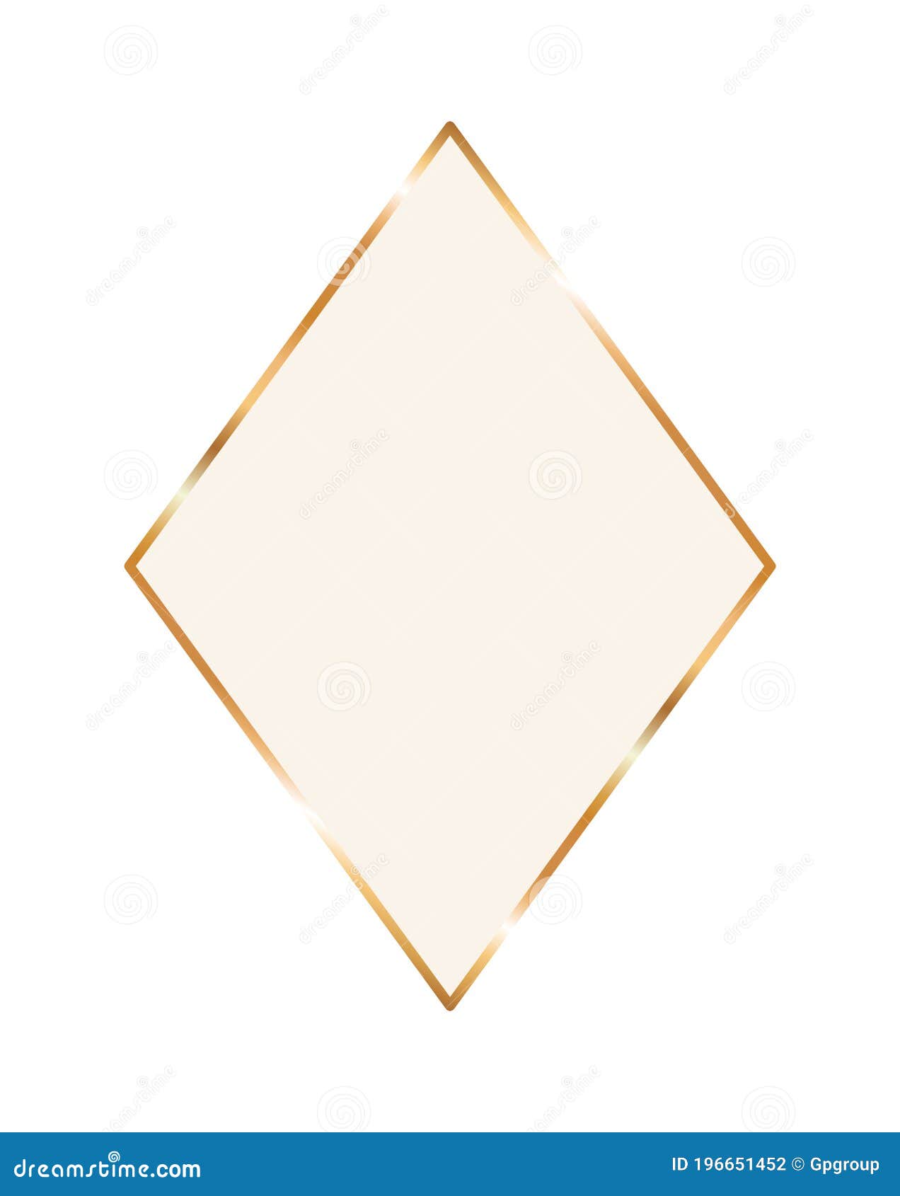 Gold Ornament Frame in Diamond Shaped Vector Design Stock Vector ...