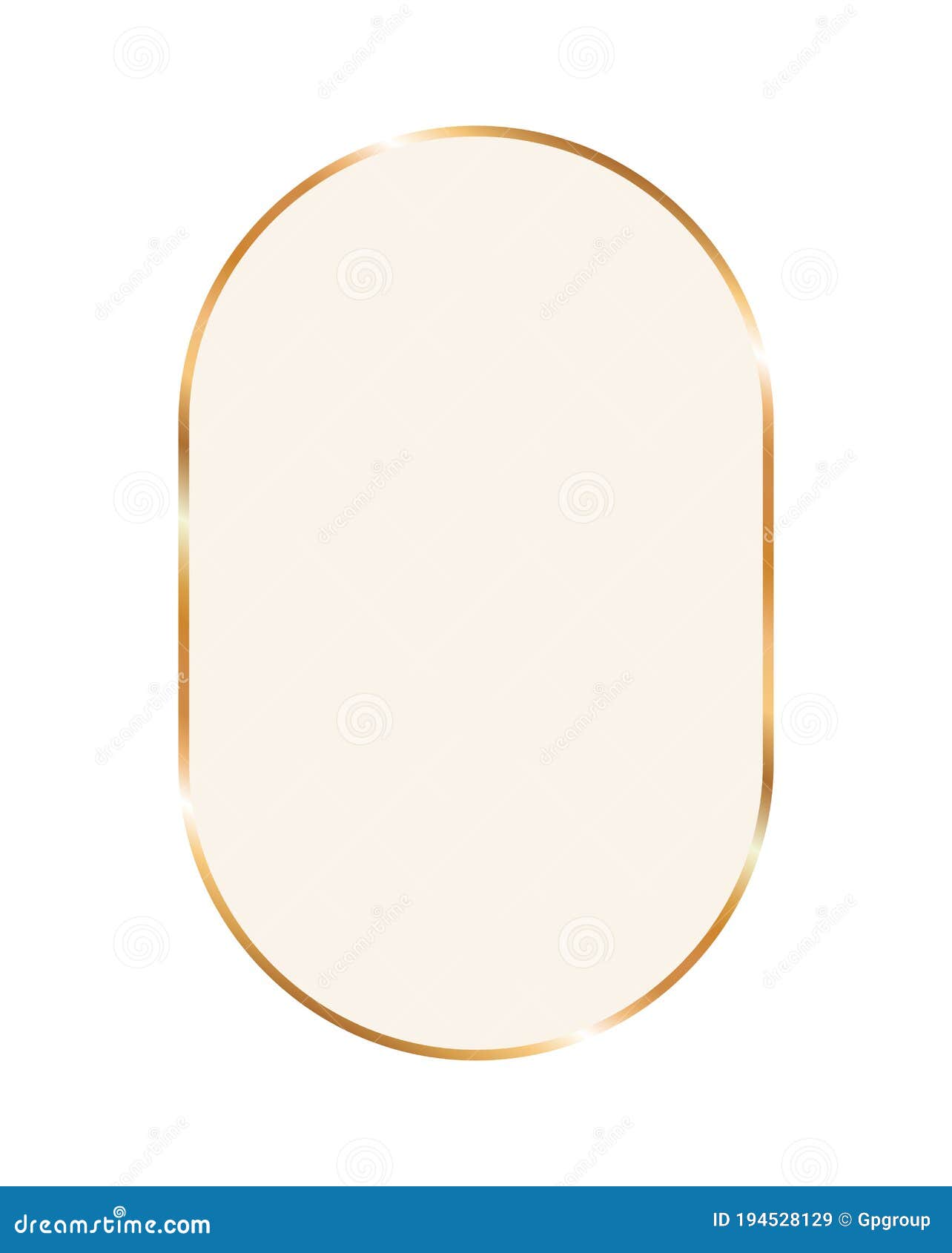 Gold Ornament Frame in Oval Shaped Vector Design Stock Vector ...